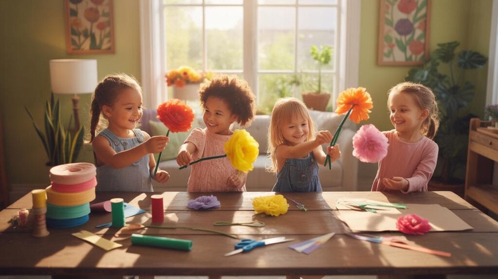 Flower Crafts Kids Can Make For Home Decor – Hello Homey!