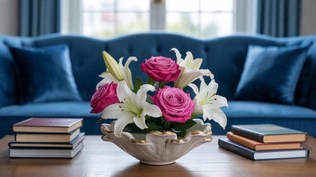 Round Coffee Table Styling That Solves Awkward Room Layouts – Hello Homey!